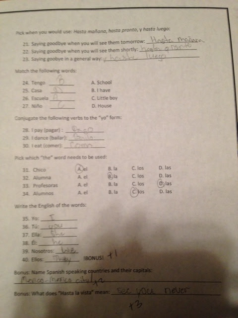 Señora Baxter's Spanish Class: Notes Book & Chunk Teaching