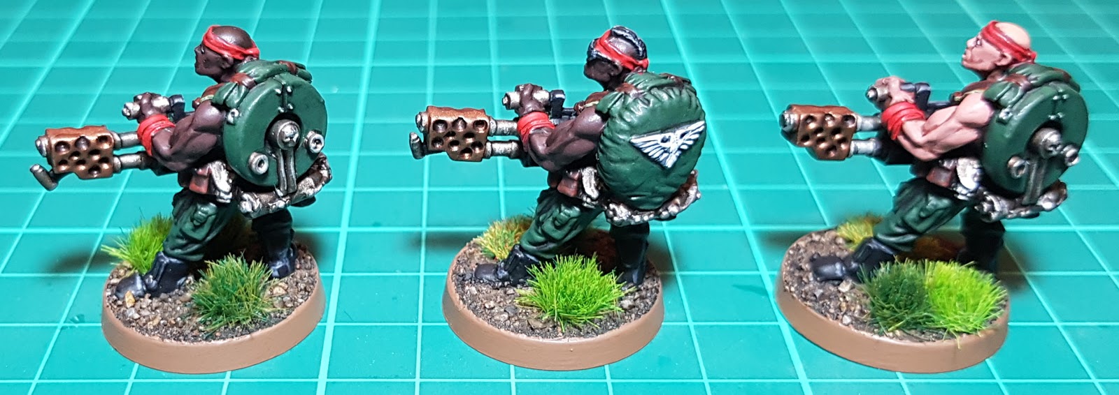 Classic Catachan metal minis painted