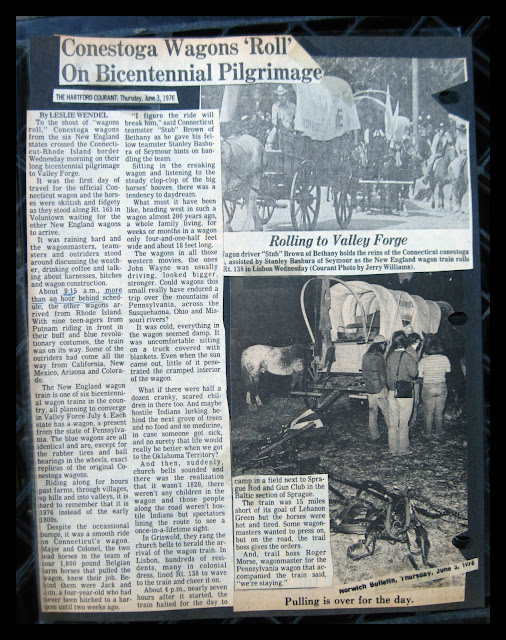 RI76 Wagon Tales: BWT , Day 5, Thursday ,June,3,1976, Lebanon,Ct, 12mi