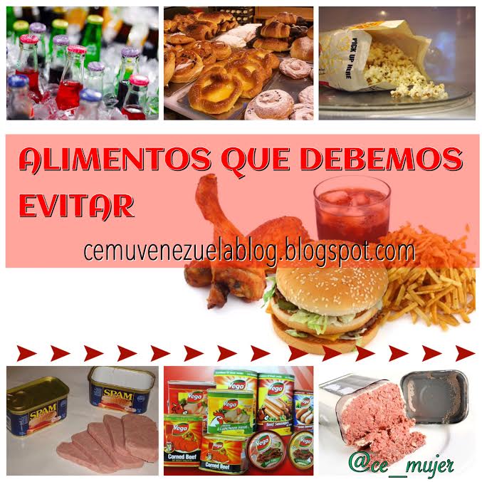 cemuvenezuela: ALIMENTOS QUE DEBEMOS EVITAR CONSUMIR