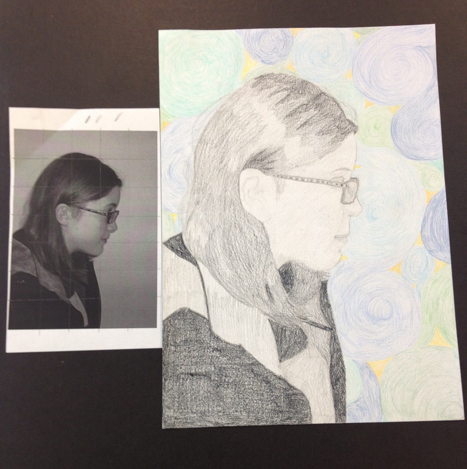 OCS High School Art: Art 3: Wood Block Prints; Art 1 Self Portraits ...