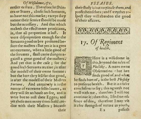 Regimen Sanitatis 2.0: El ‘Regimen Sanitatis’ de Francis Bacon