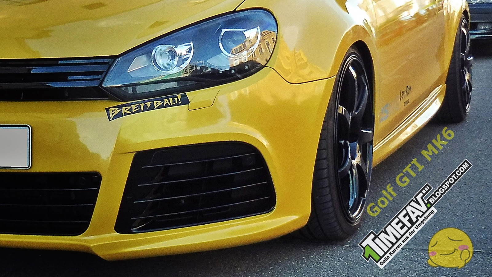 1timefav.: Yellow Widebody GTI