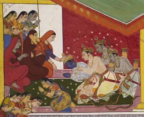 Indian Epics: Images and PDE Epics: Image: Rama returns to Ayodhya