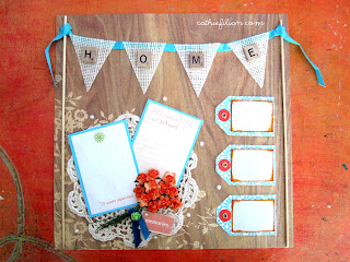 Cathie Filian: Scrapbook Layout: Banners, Doilies and Paper Flowers