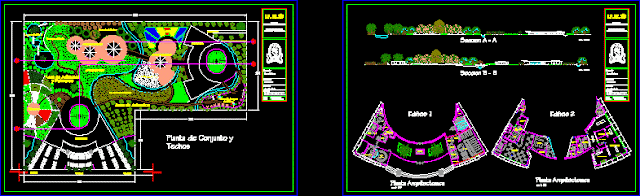Plan Autocad d'un parc botanique en dwg ~ Engineering et Architecture