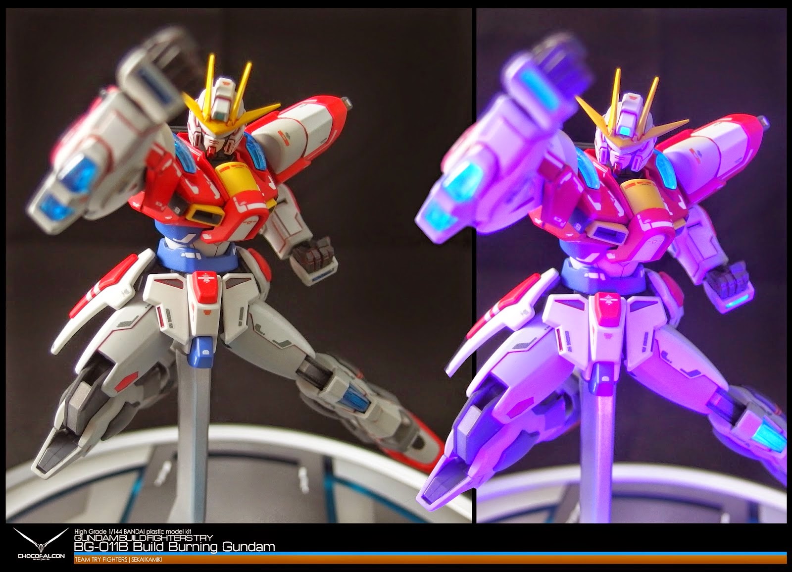 Painted Build: HGBF 1/144 Build Burning Gundam With Florescent Gloss Coat