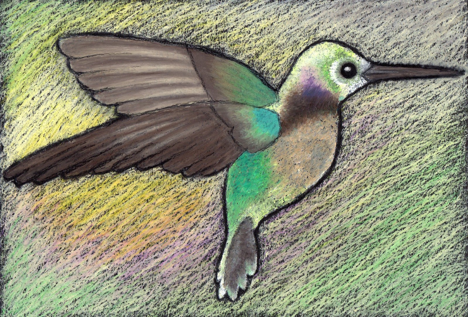 The Rolling Artroom: Oil Pastel Birds (7th-12th Grade General Art)