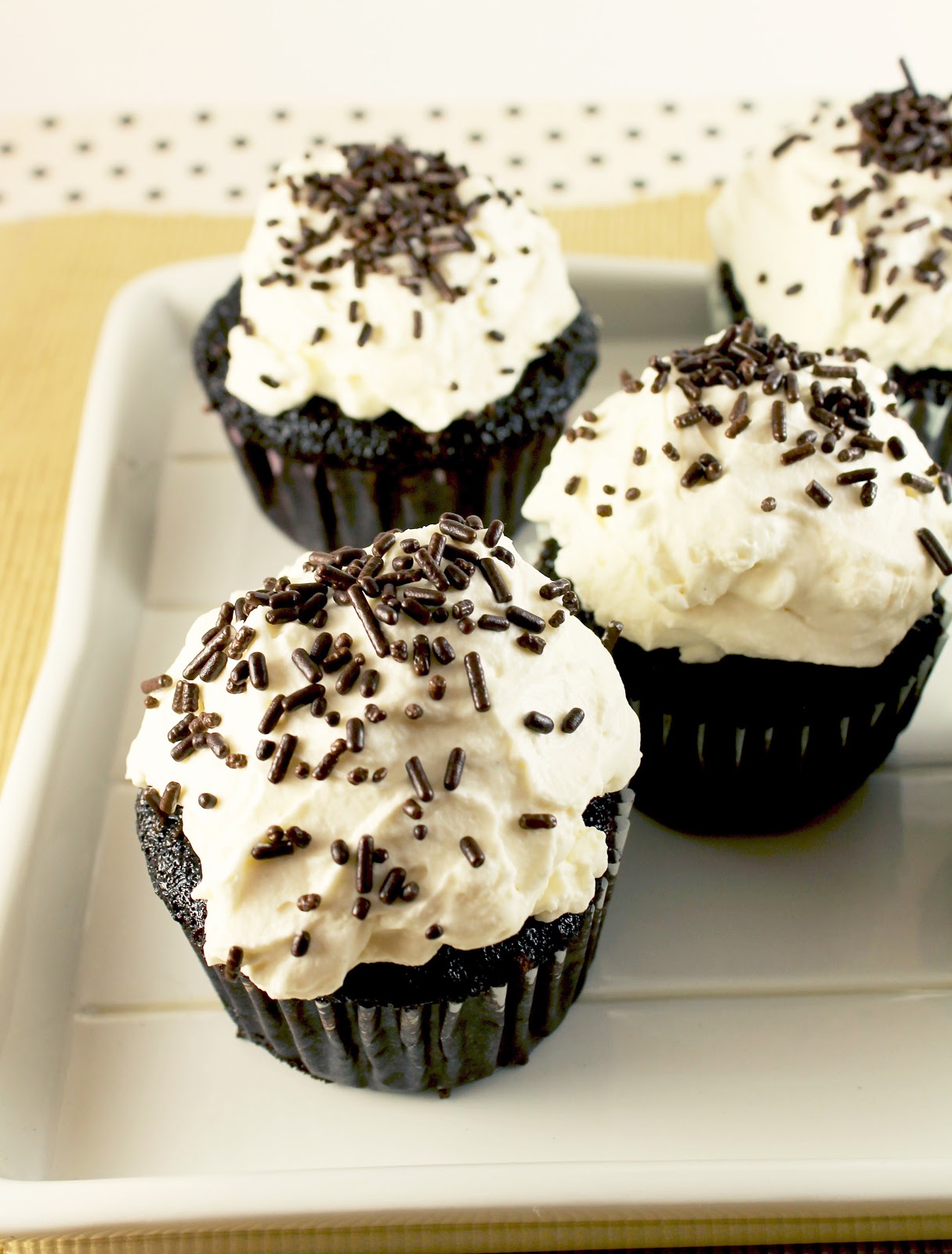 Nat's Adventures in Baking: Deep Dark Chocolate Cupcakes {Rebake} w ...