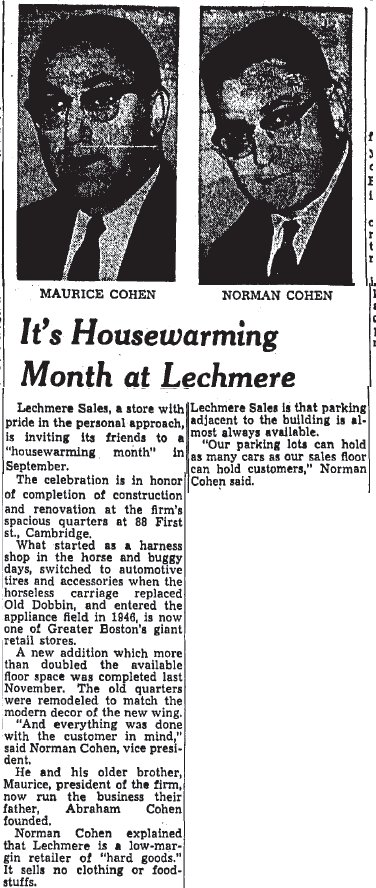 Shopping Days In Retro Boston: Looking Back at Lechmere Sales Company ...