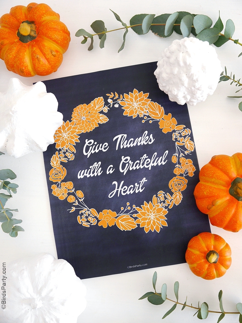 Free Printable Thanksgiving Chalkboard Sign - Party Ideas | Party ...