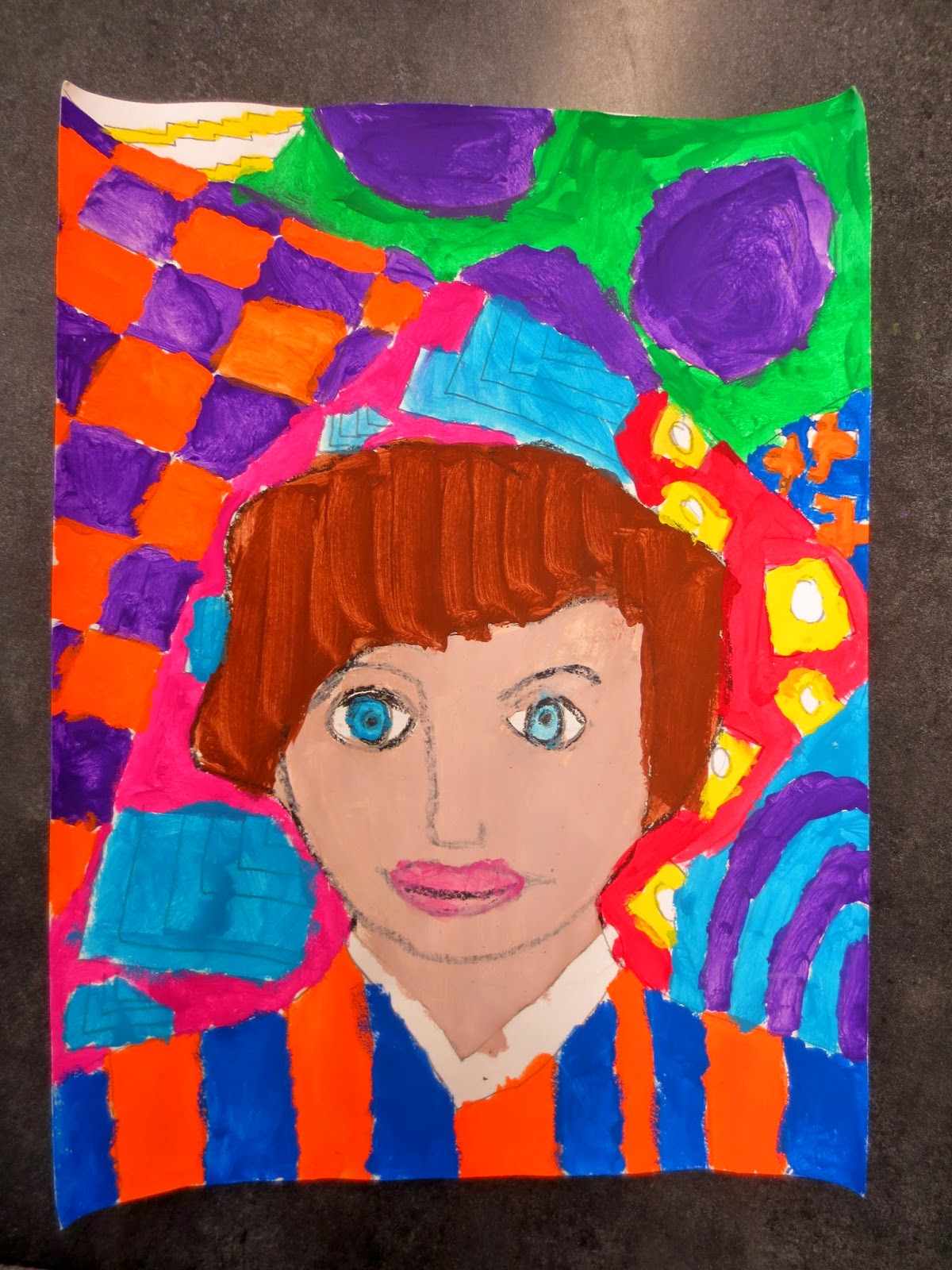 Zilker Elementary Art Class: 4th Grade Self Portraits a la Matisse