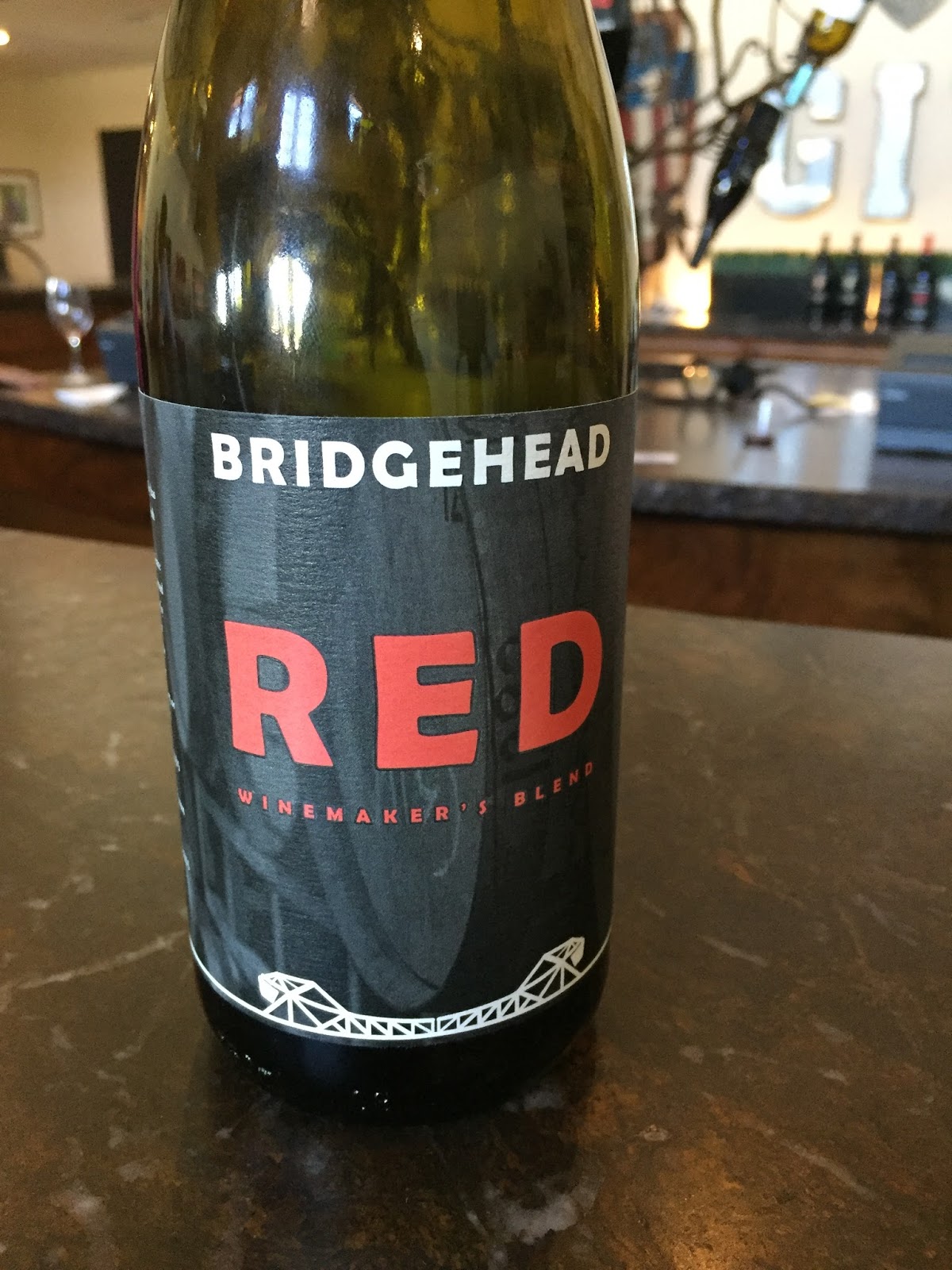 The other side of the wine tasting bar