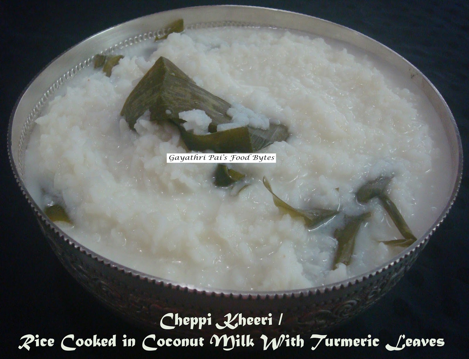 Gayathri Pai's Food Bytes: Cheppi Kheeri with Coconut Milk And Turmeric ...