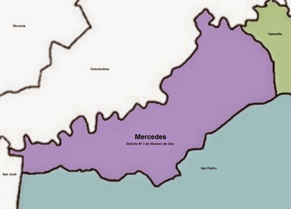 MAPAS DE: Montes de Oca. Canton N° 15 de San Jose