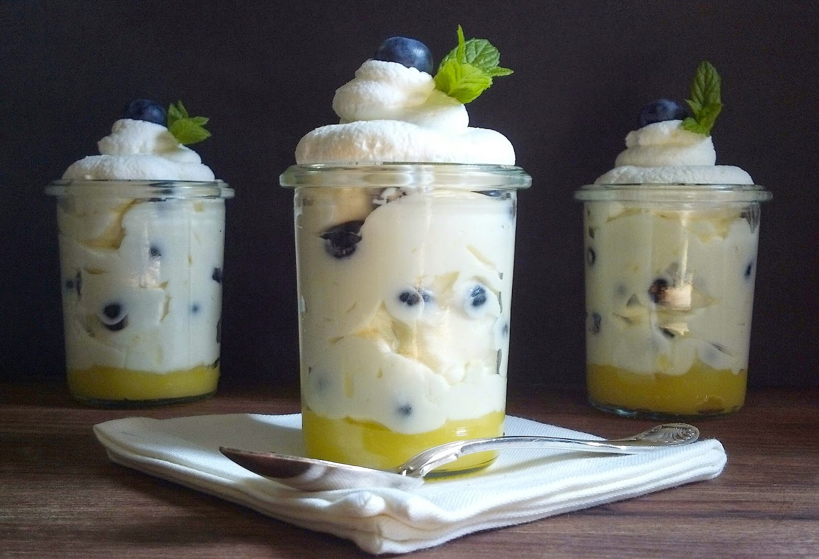 salted sugared spiced™: Lemon Curd Mousse and Blueberry Parfait