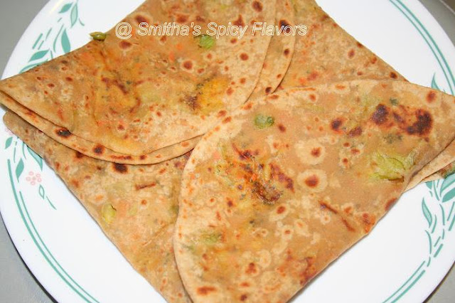 Mixed Vegetable Paratha ~ Smitha's Spicy Flavors, Simple and Healthy ...