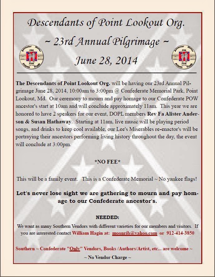 The Virginia Flaggers: Point Lookout Pilgrimage, 6/28/2014