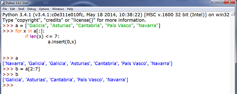 APRENDER A PROGRAMAR CON PYTHON: BUCLE FOR/IN