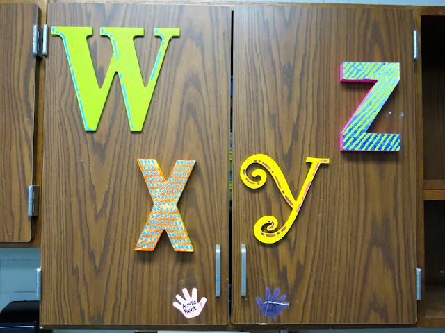Cassie Stephens: How to Decorate Your Art Room: Alphabet Cabinets!
