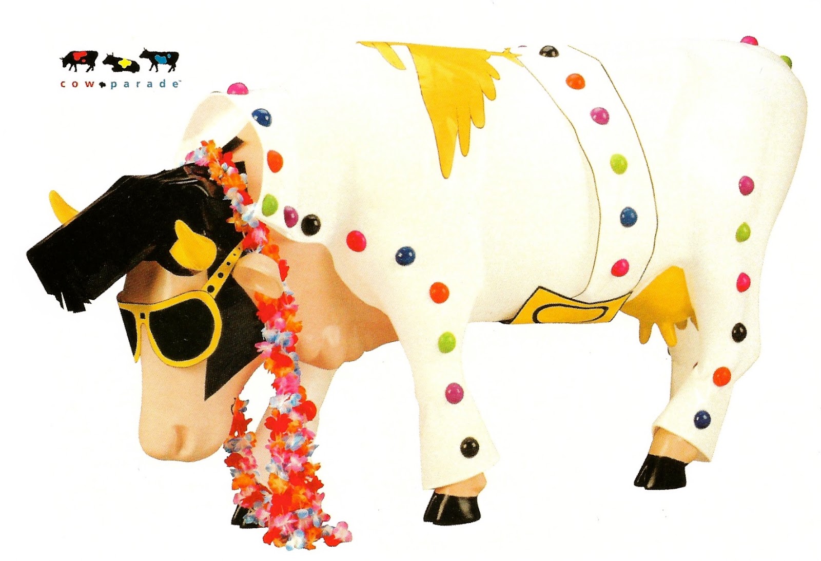 My Favorite Postcards: Cow Parade - Elvis and Cows from Wisconsin