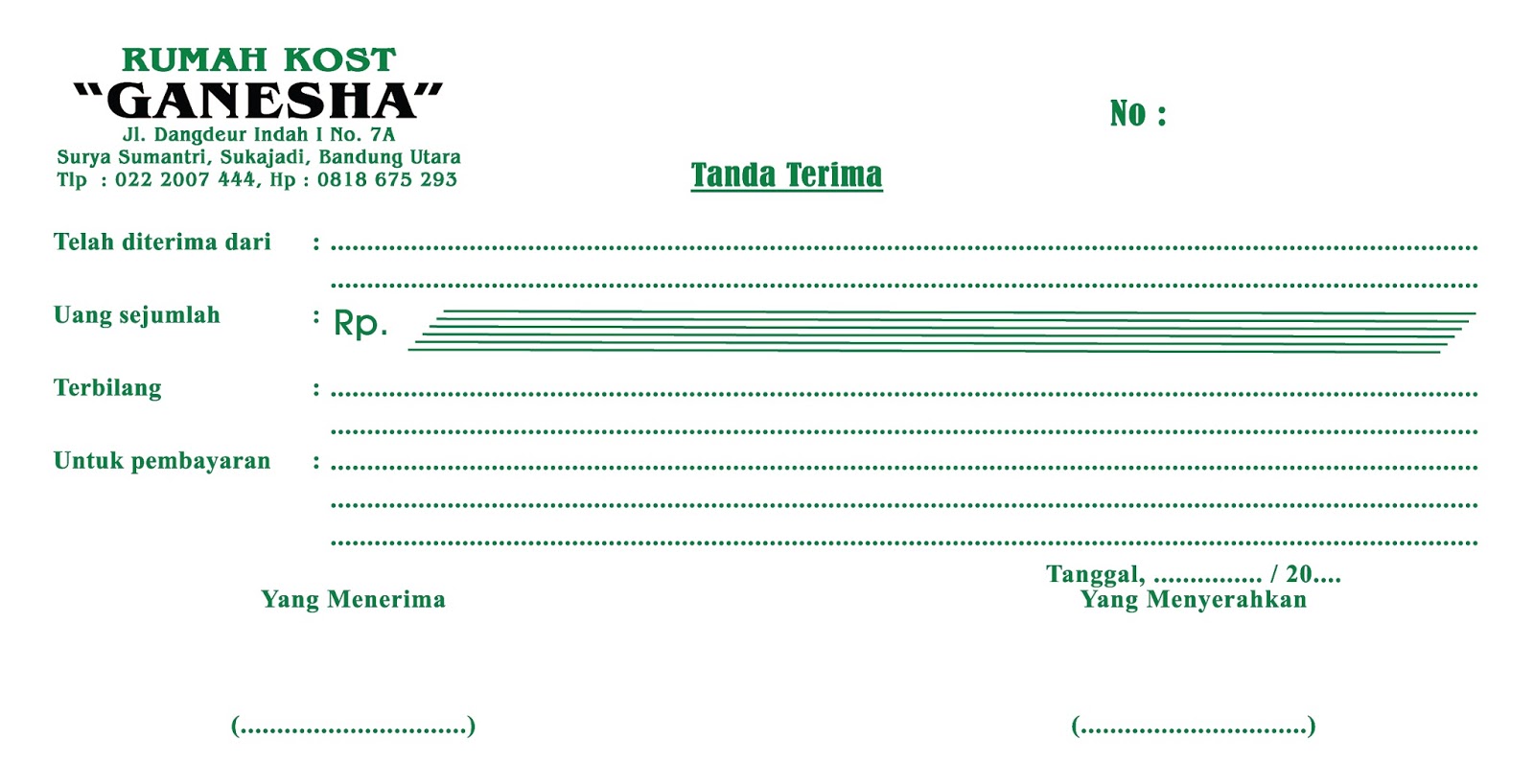 Nota Dan Kwitansi - JASA CETAK SPANDUK BALIHO