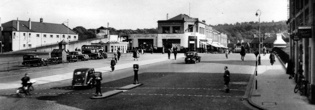 Tour Scotland: Old Photograph Bus Station Falkirk Scotland