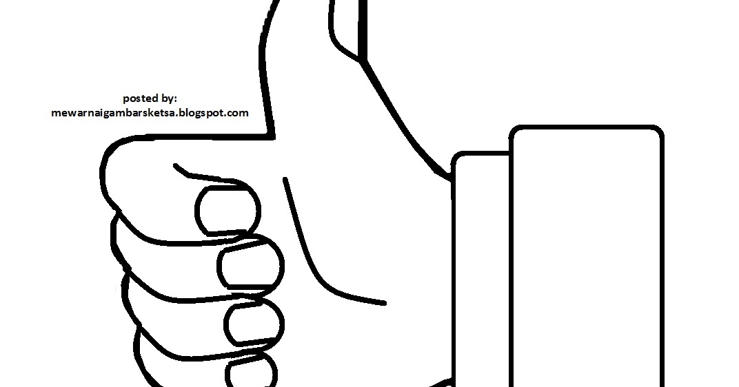 Gambar Mewarnai Gambar Sketsa Jempol 2 di Rebanas - Rebanas
