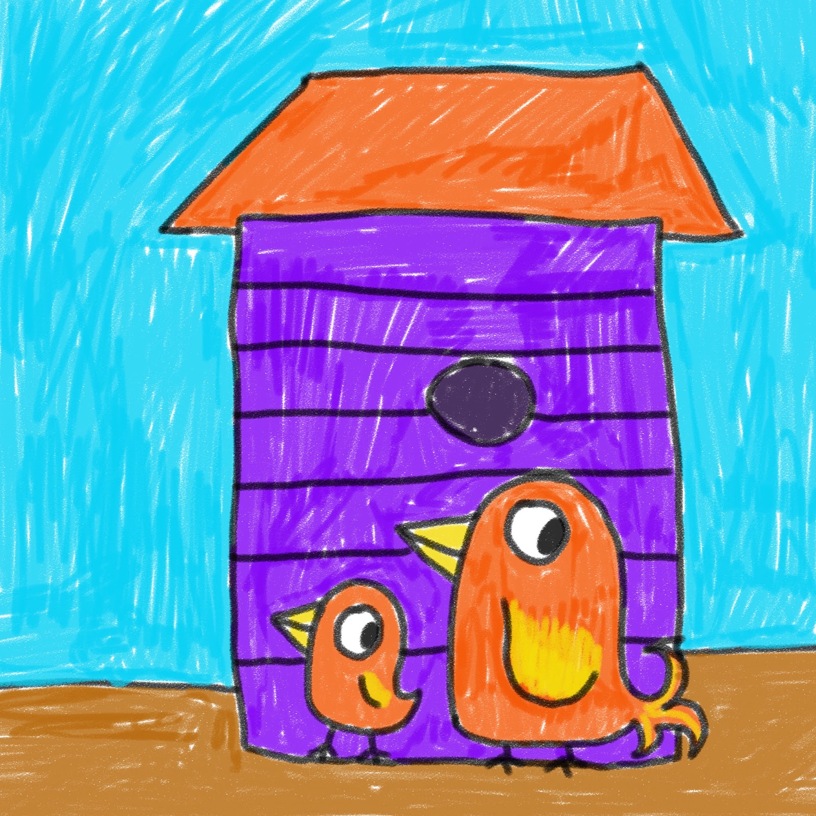 Art Sub Lessons: Birds and Birdhouses | Kindergarten Art