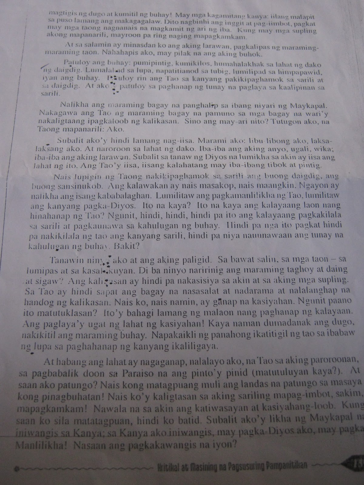 *Blog sa FILIPINO III* : Saan Patungo ang Langaylangayan