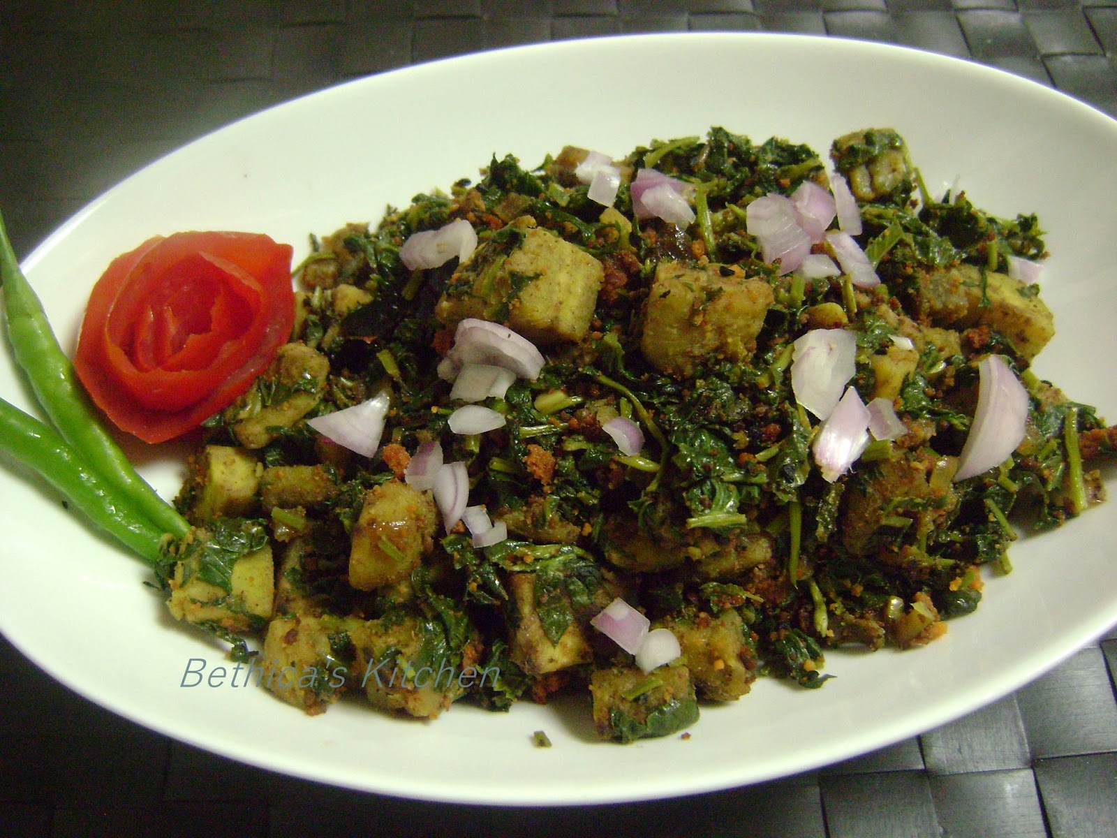 Bethica's Kitchen Flavours: Kolmi Shaag Bhaja (Water Spinach Stir Fry ...