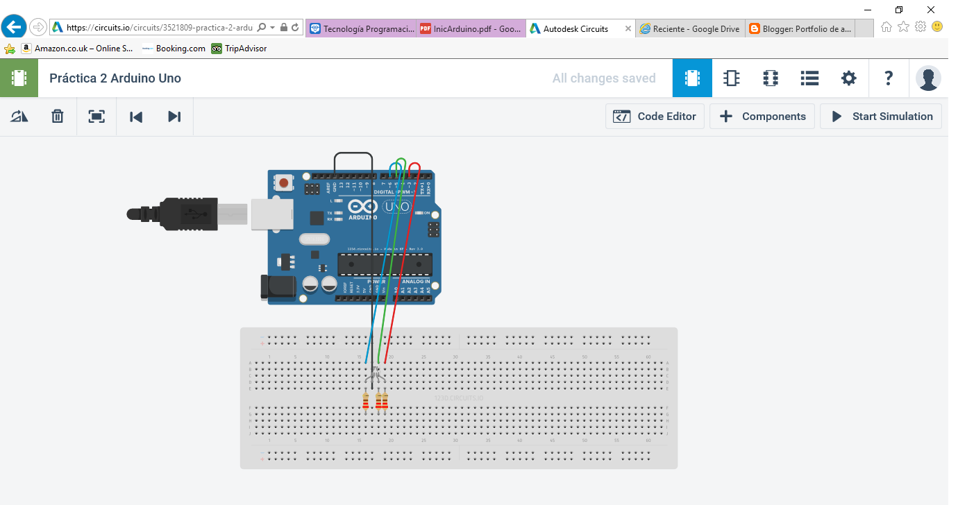 Arduino UNO prácticas 1 y 2 ~ Portfolio de aprendizaje