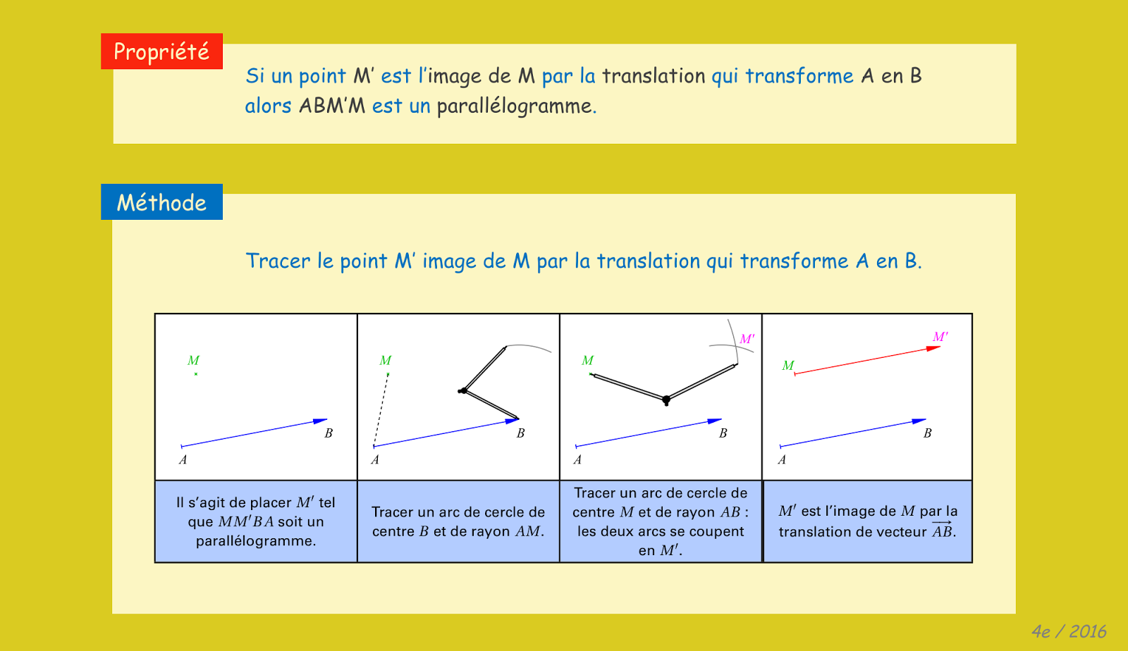 Cours de Maths / 4e 2016: CH 16 - Translation et rotation