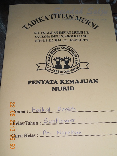 seindah salju: Hari Ambil "Report Card"