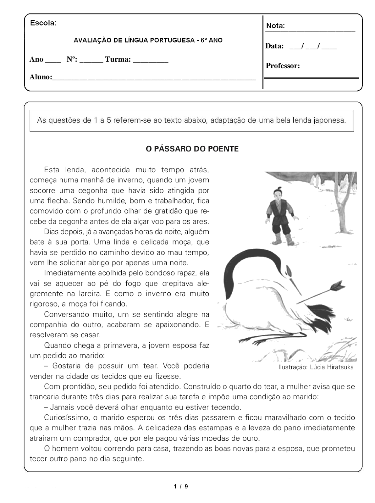 Texto De Português 6 Ano - FDPLEARN