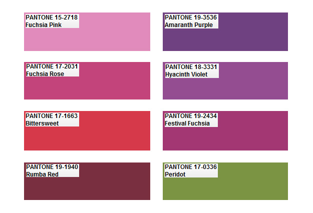 Pantone Color Palette Predictions- 2012