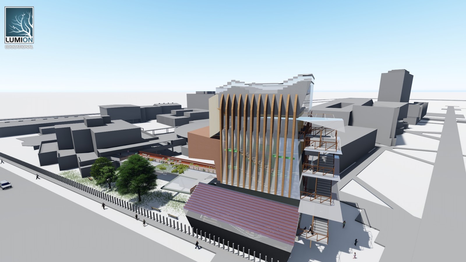 Developed model in Lumion environment (screen shots) | Vitality