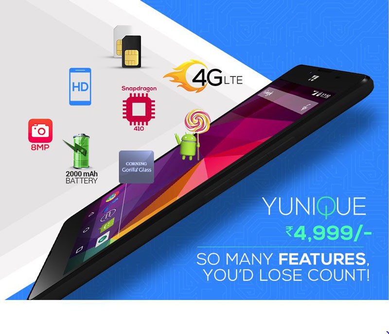 Costlier 4G phone by Rs.9 - Yu Yunique from Micromax's Yu Televentures ...
