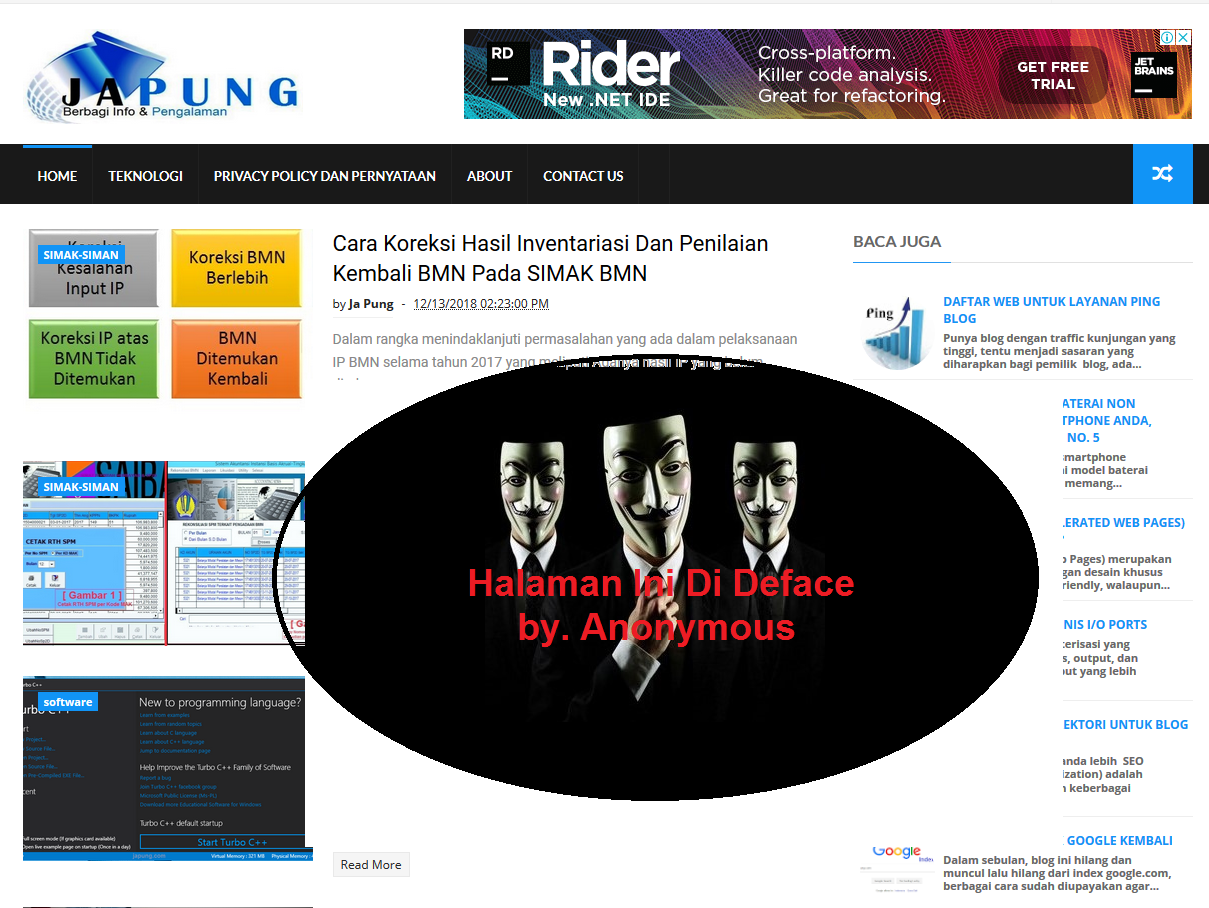 Apa Sih Deface Atau Defacing Sebuah Website - Japung