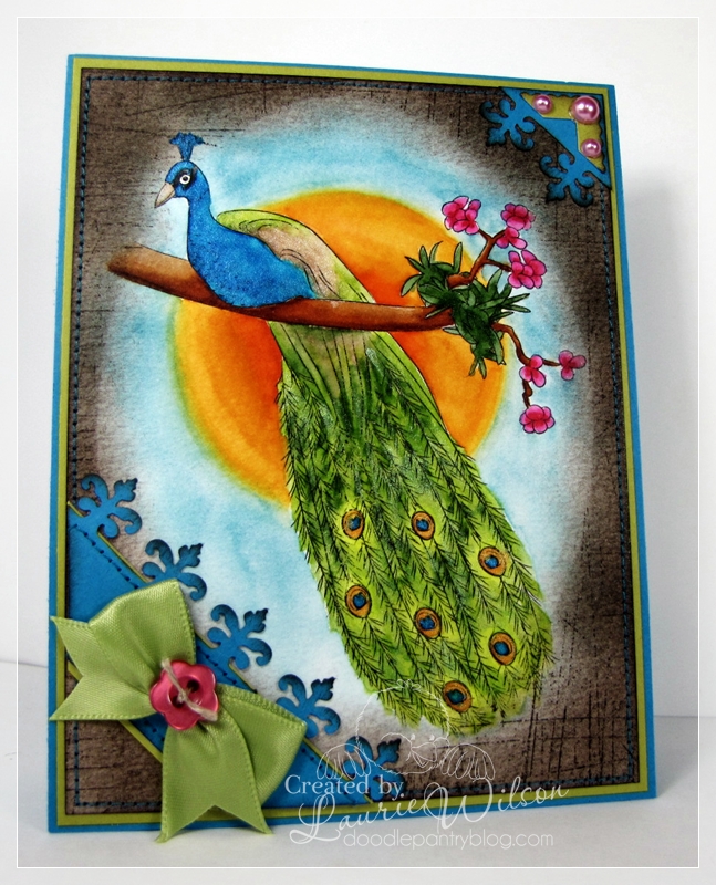Doodle Pantry Digital Doodles Blog Peacock Sunrise Coloring Tutorial