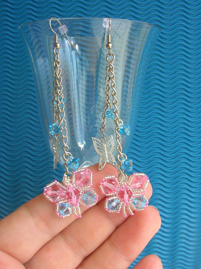 Perlinando ...: orecchini farafalle swaroski