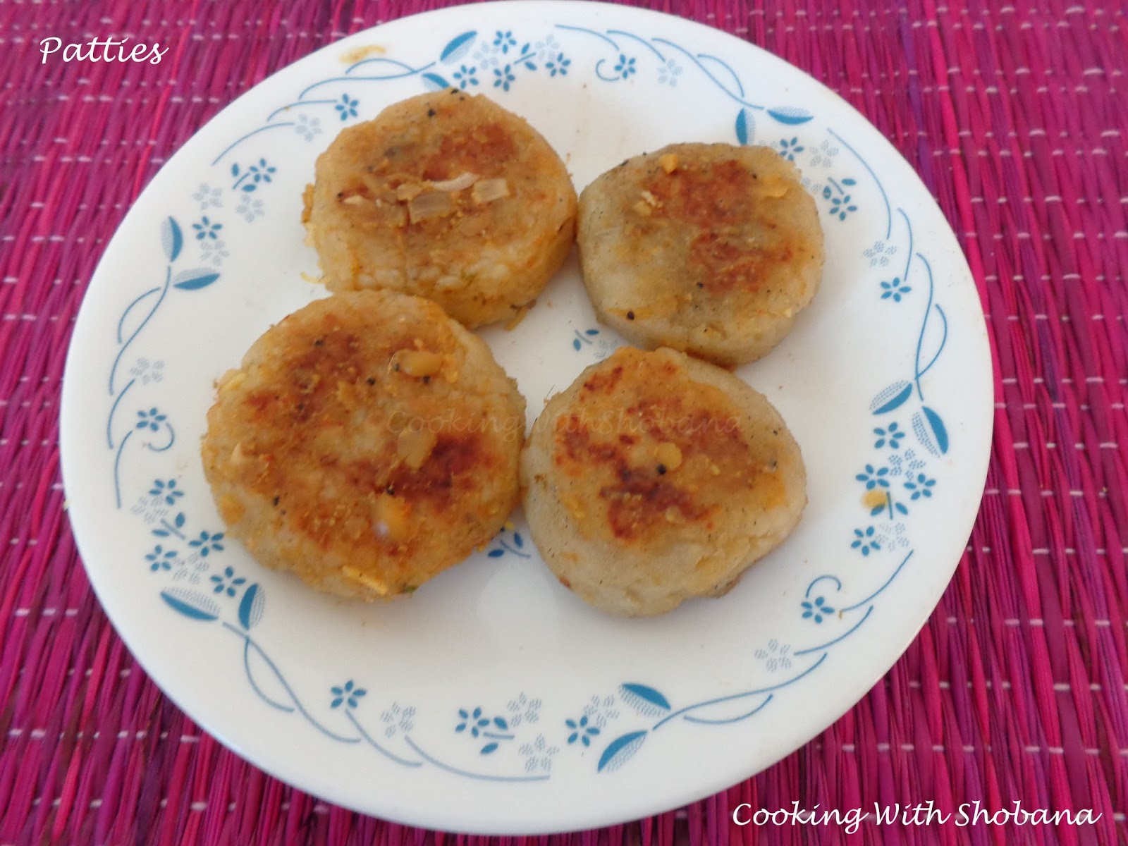 Cooking With Shobana : RAGDA PATTIES