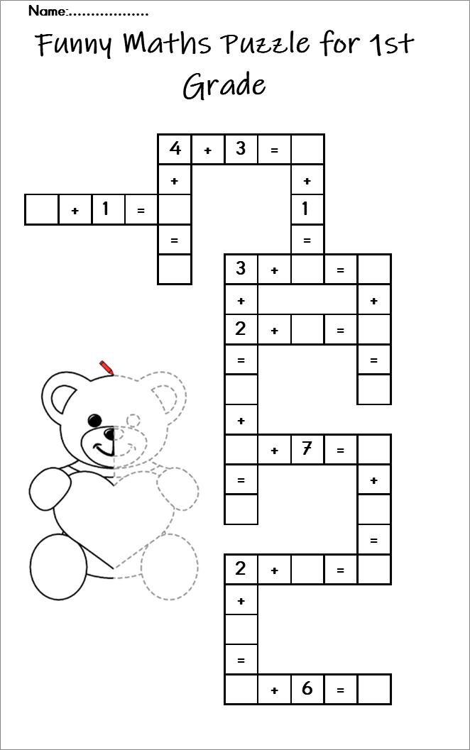 Funny Maths Puzzle for 1st Grade