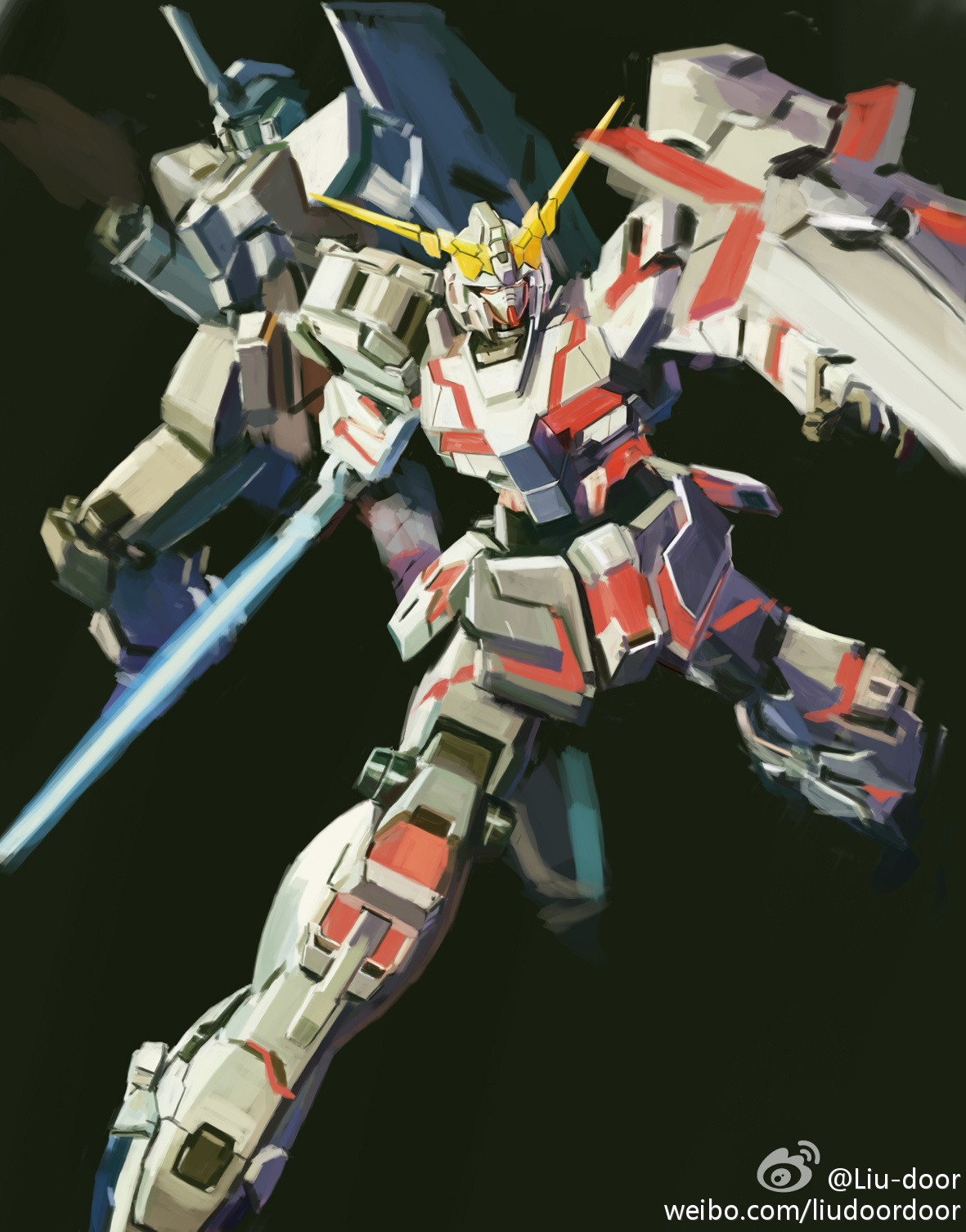 GUNDAM GUY: Master Grade 1/100 Unicorn Gundam Box Art Creation - A Step ...