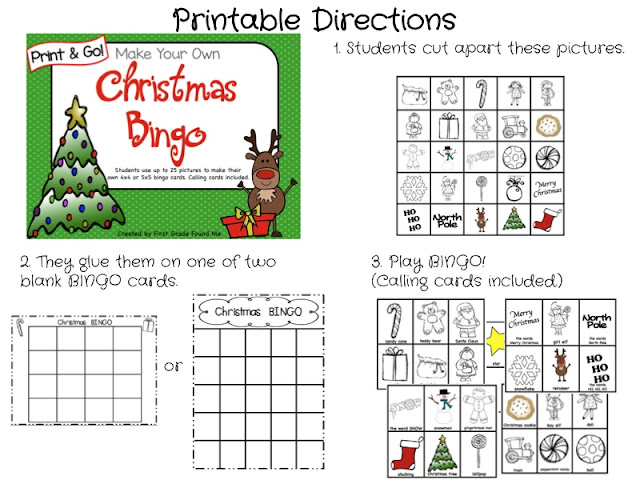 Christmas BINGO & Christmas Freebies - First Grade Found Me