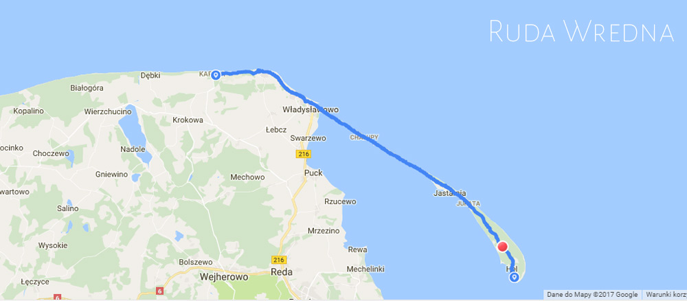 To miejsce na mapie: Ze Świnoujścia na Hel. Rowerowa trasa R10. Łeba - Hel