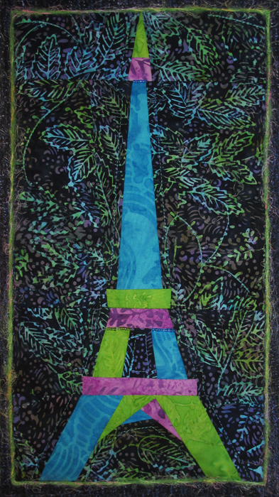 Pam Geisel Art Quilts: Playful Paper Piecing: Eiffel Tower