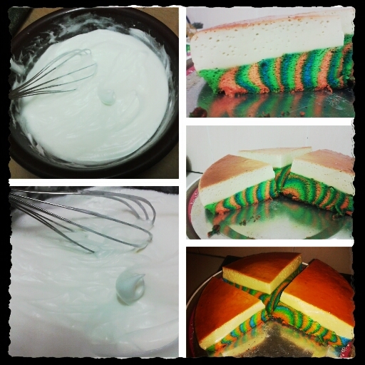 Syazfida Afzan: Resipi : Kek Puding Karamel Pelangi Step by Step