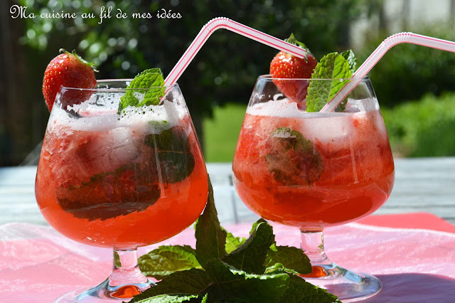Ma cuisine au fil de mes idées...: Cocktail vodka-tonic à la fraise et ...