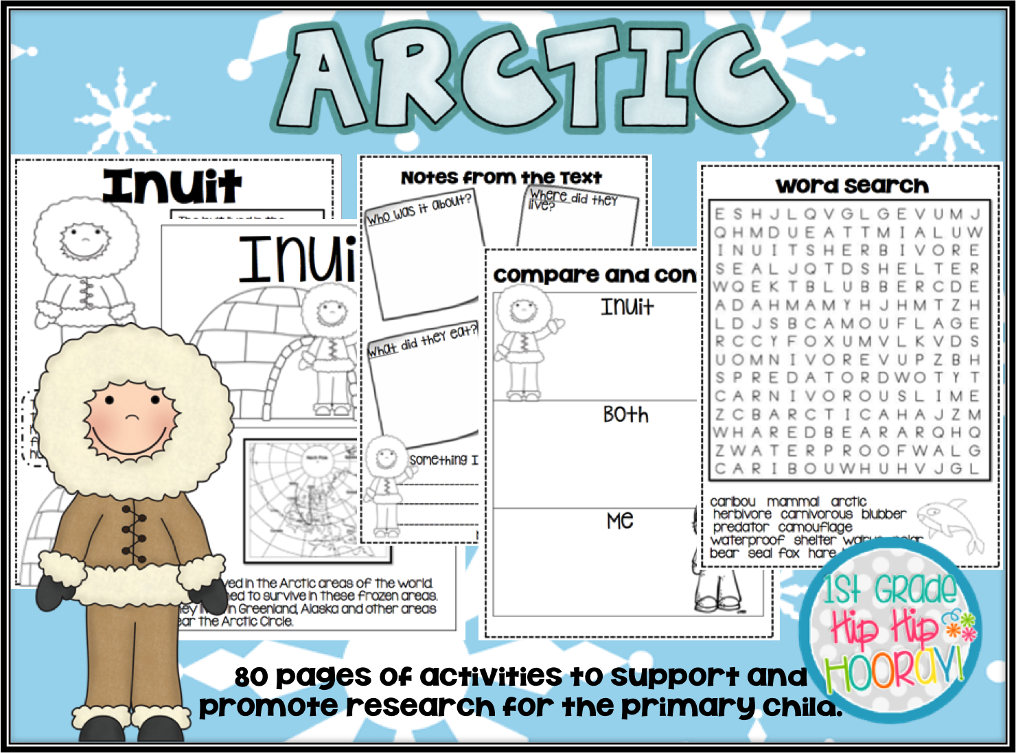 1st Grade Hip Hip Hooray!: Arctic Animals...Informational Text, Crafts ...
